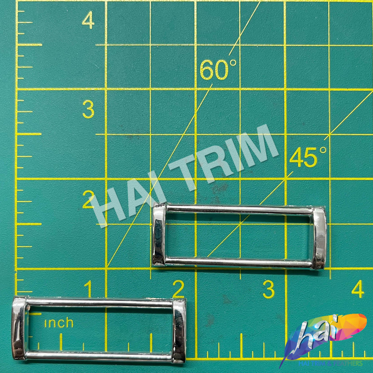 Silver Rectangle Metal Buckle (2 pieces), BK-004 – Hai Trim & Feathers