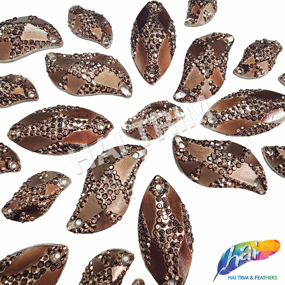 Bronze Meteorite Textured Resin Stones – Hai Trim & Feathers