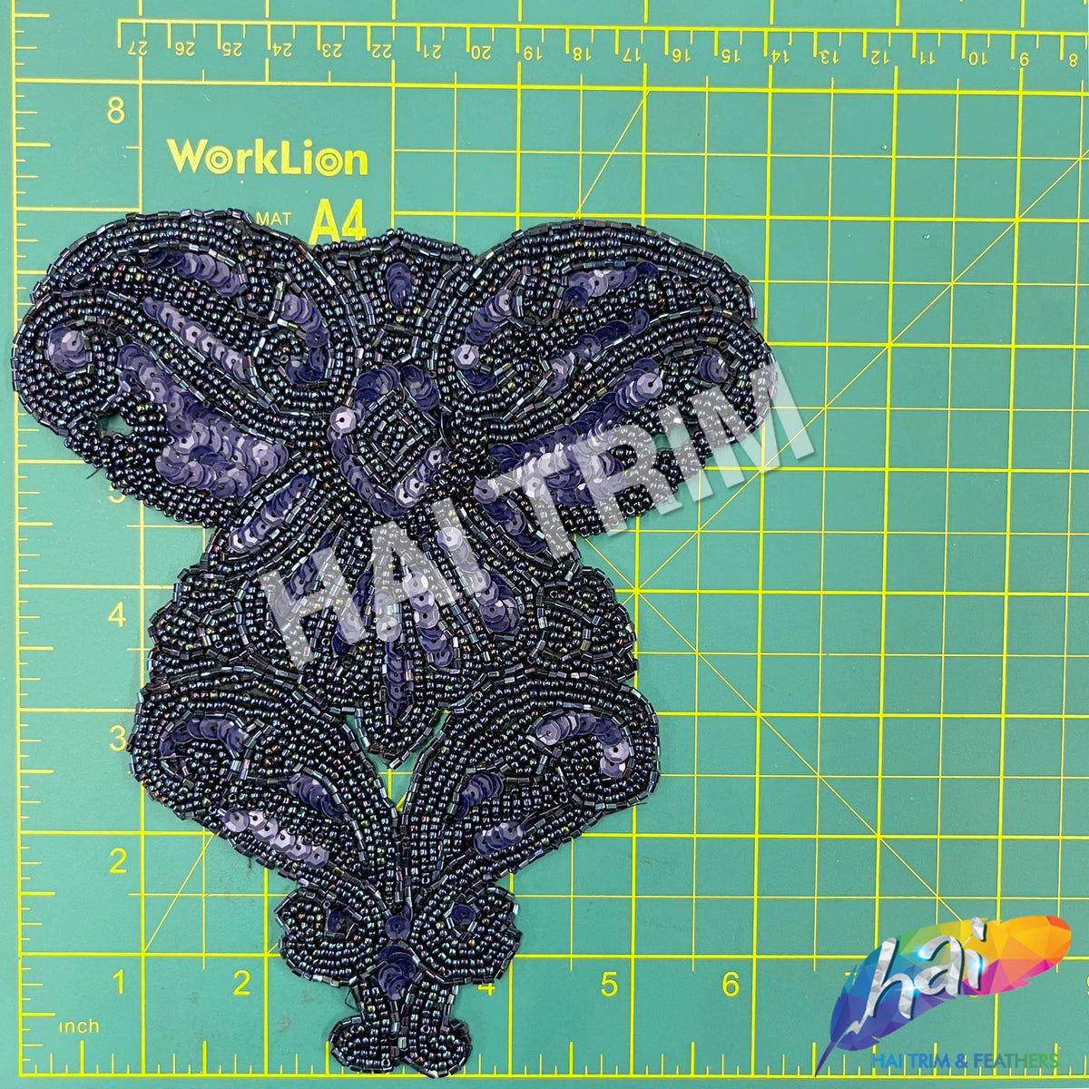 SALE! Vintage Beaded Sequins Motif Applique, BSA-12 – Hai Trim & Feathers