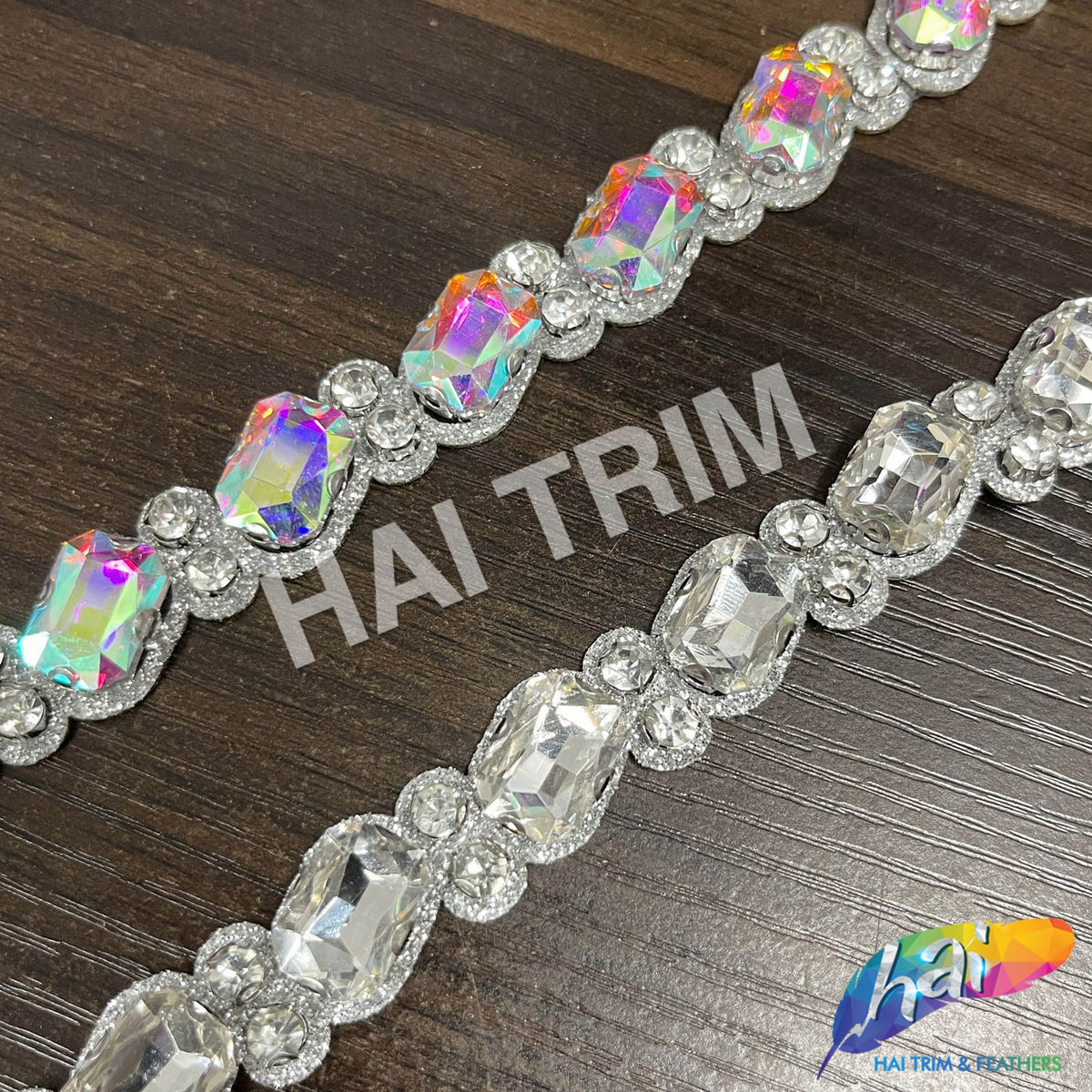 SALE! 5/8" Crystal Jewel Motif Rhinestone Iron On Trim, IRT-198 – Hai ...