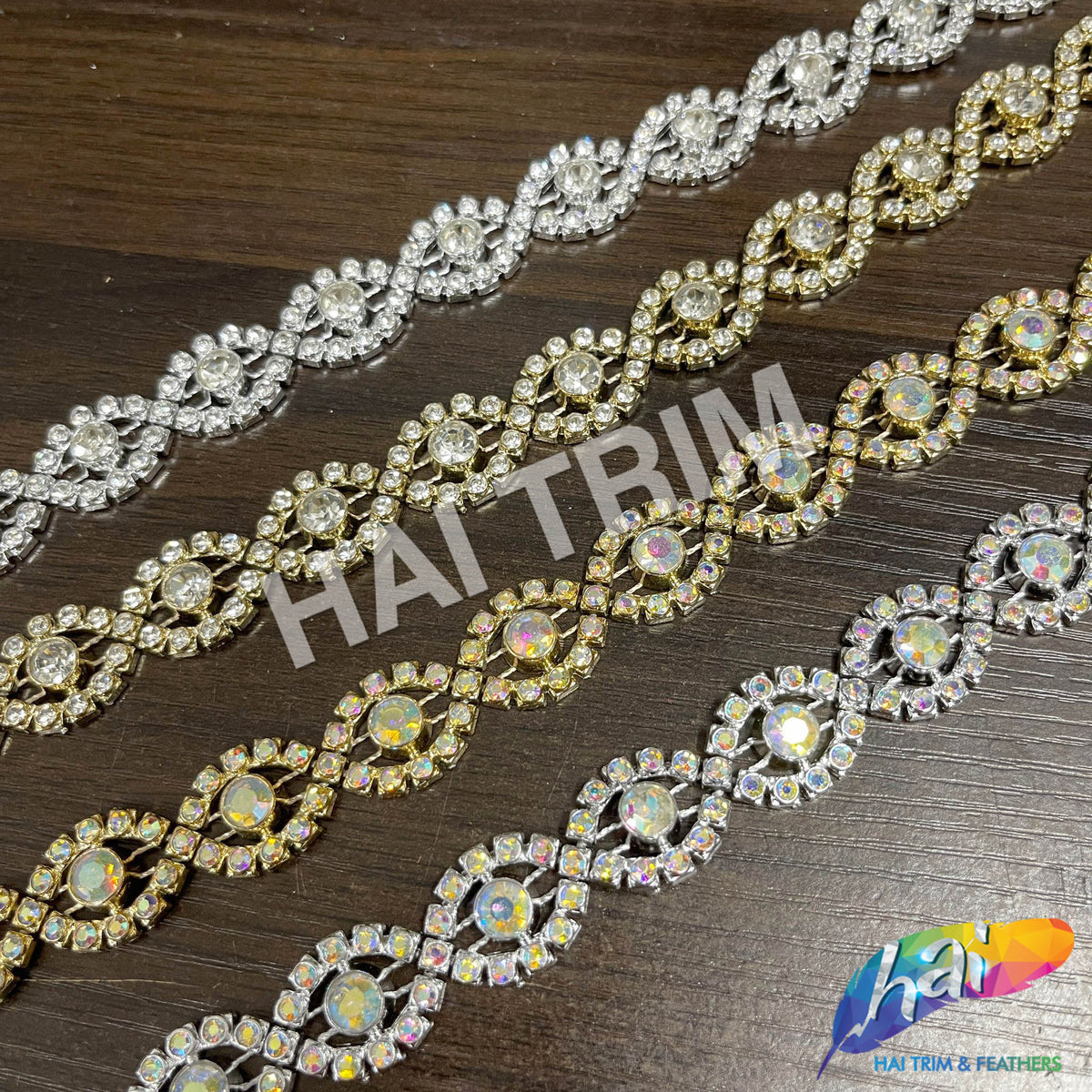 5/8" Braided Eye Rhinestone Plastic Stud Trim, PST-222 – Hai Trim ...