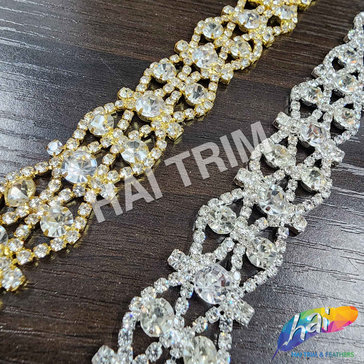 3/4" Crystal Rhinestone Trim, RT-010 – Hai Trim & Feathers