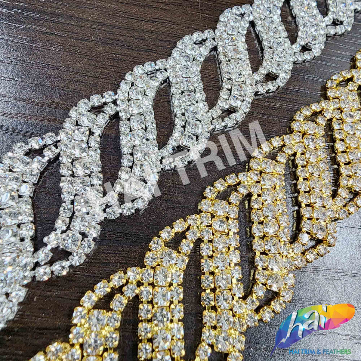 1" Swirl Crystal Rhinestone Trim, RT-016 – Hai Trim & Feathers