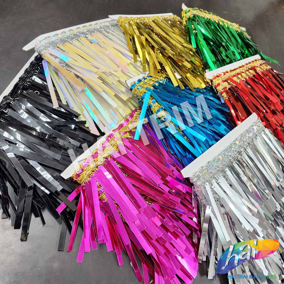 3 3/4" Rectangle Sequin Fringe with Braided Sequins Tape, SEQ-005 – Hai ...