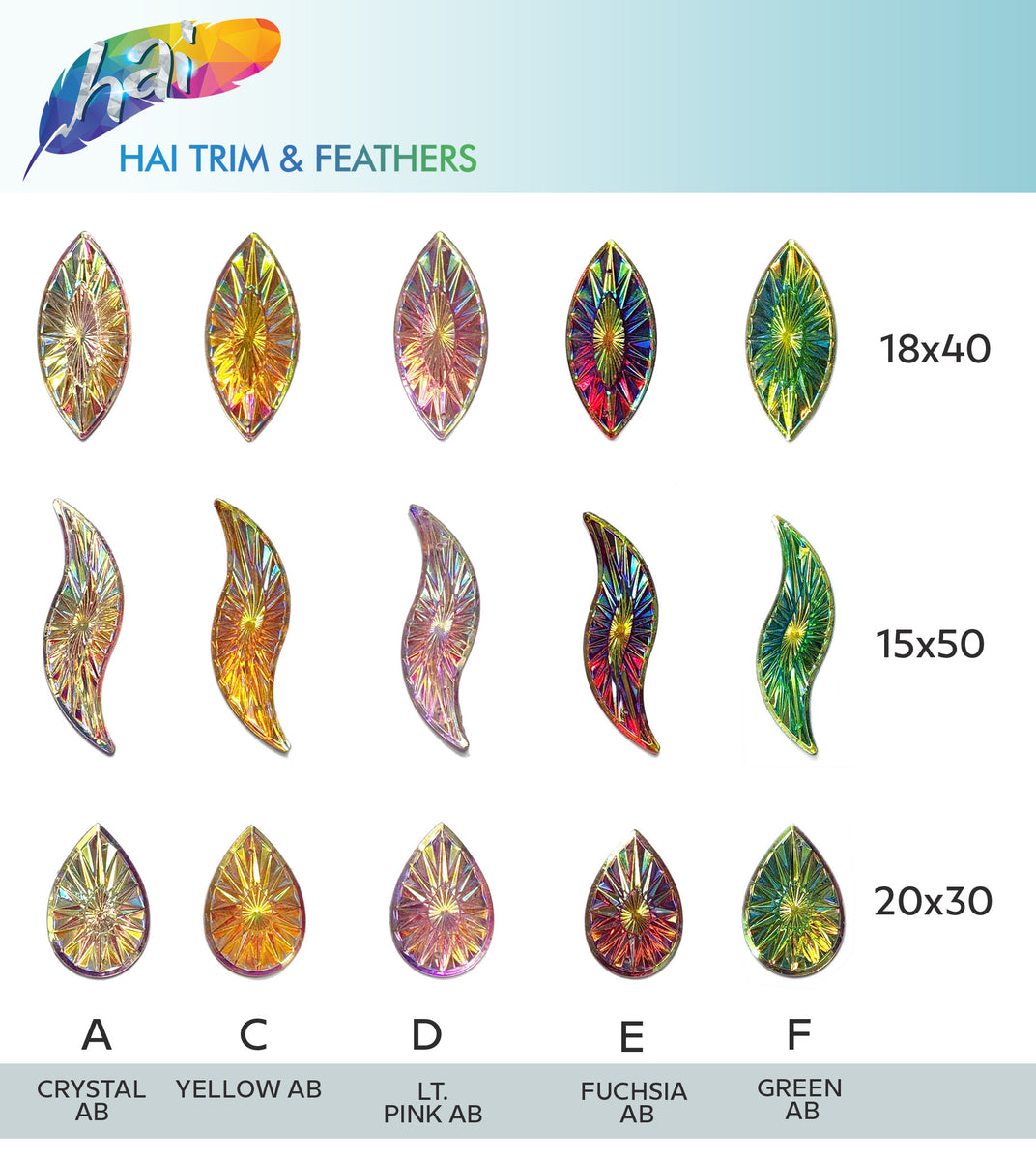 Light Pink AB Sunray Faceted Resin Stones – Hai Trim & Feathers