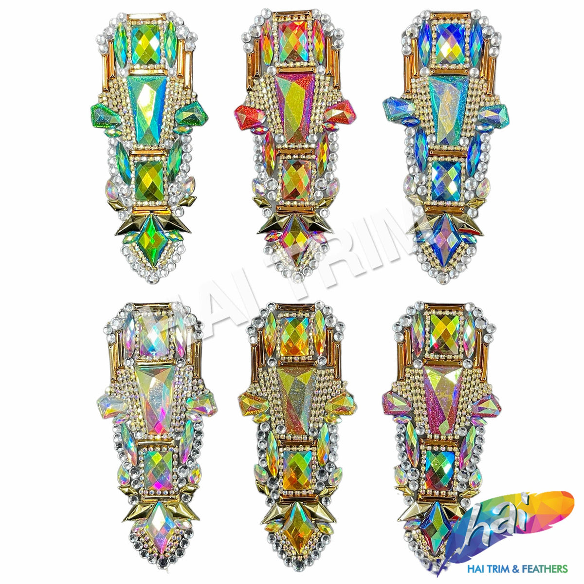 Multicolor Armor Gel-Back Rhinestone Applique, IRA-100 – Hai Trim ...