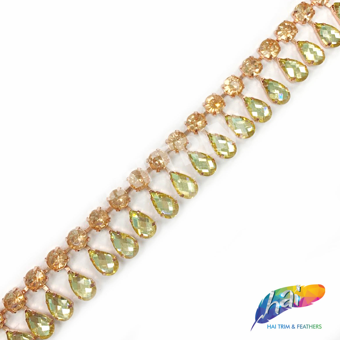 SALE! 1” Colored Teardrop Rhinestone Fringe, ACR-030 – Hai Trim & Feathers