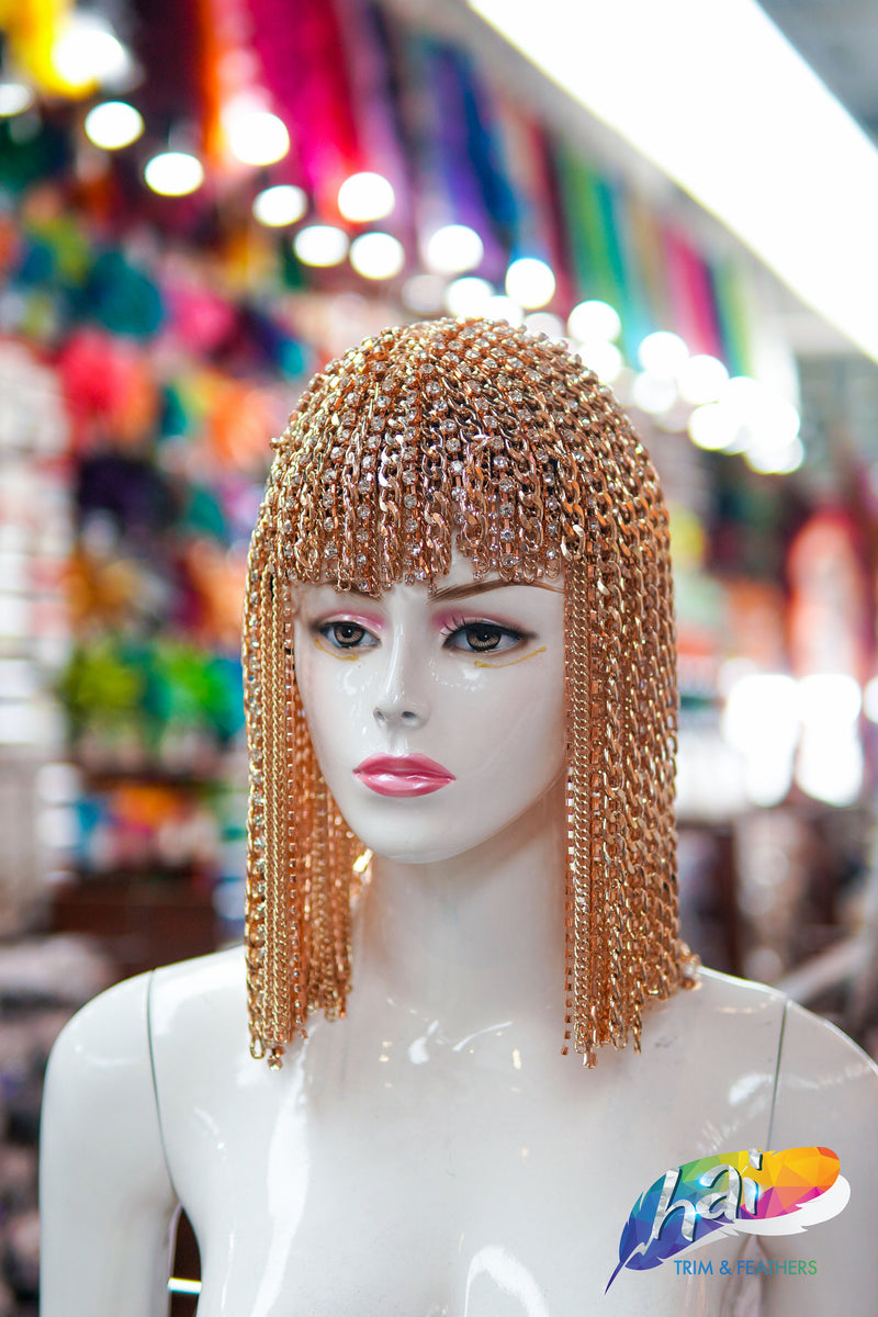 Rhinestone Chain Head Dress – Hai Trim & Feathers