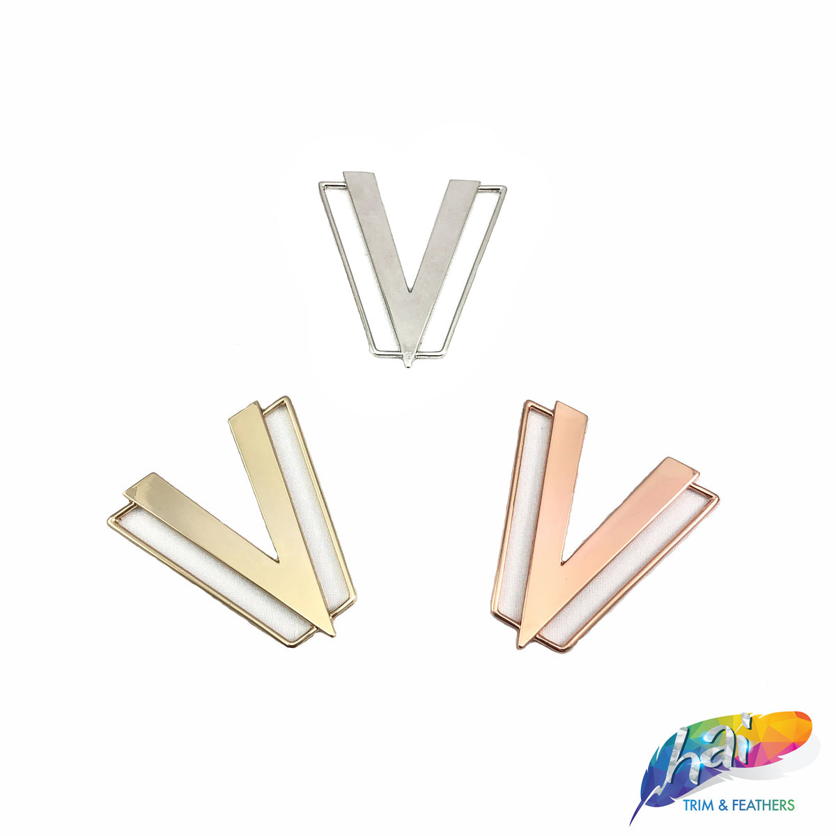 V-Shape Metal Buckle – Hai Trim & Feathers